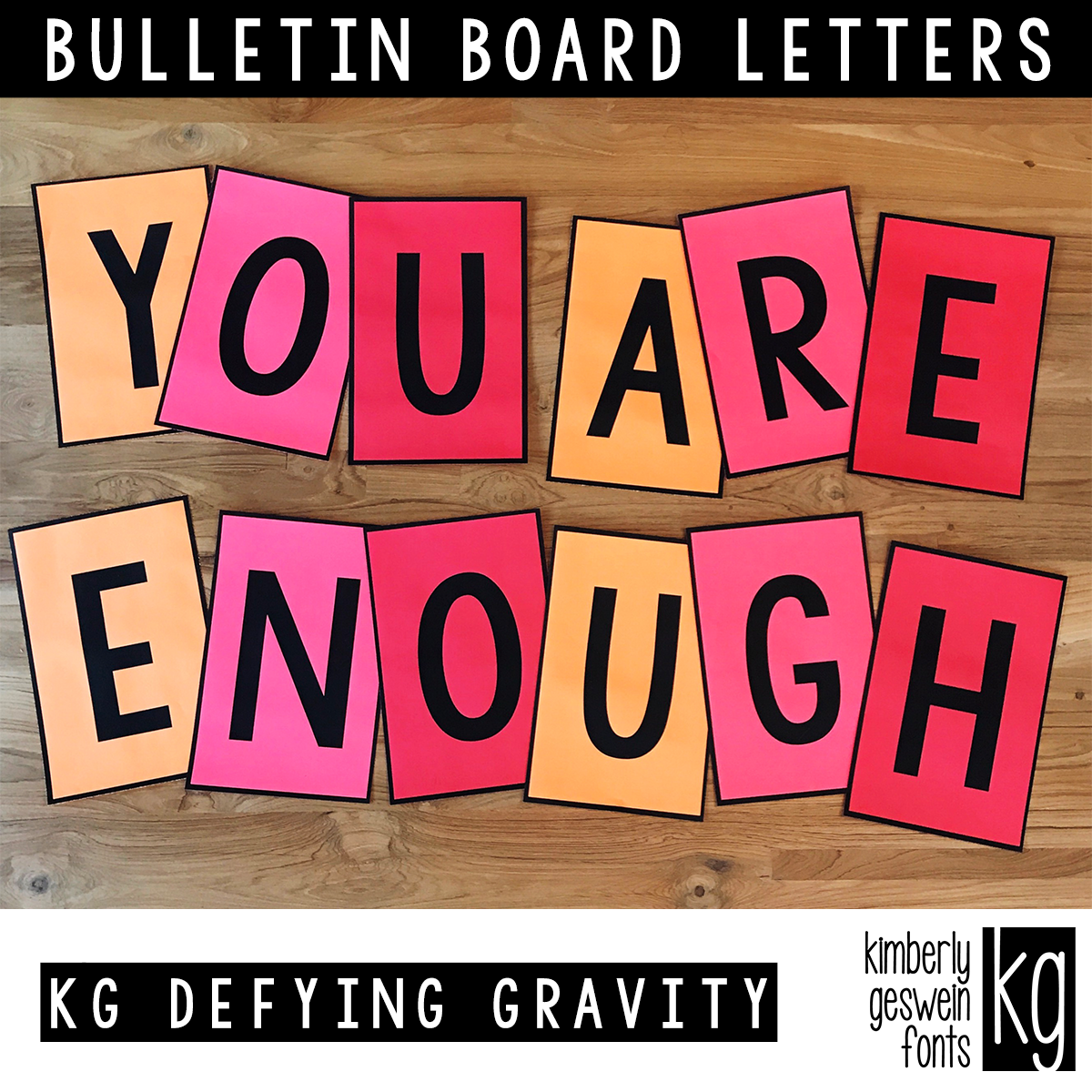 KG Defying Gravity Bulletin Board Letters - Kimberly Geswein Fonts