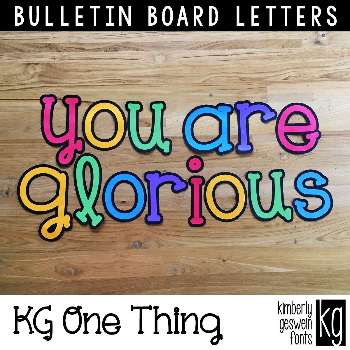 KG One Thing Bulletin Board Letters - Kimberly Geswein Fonts