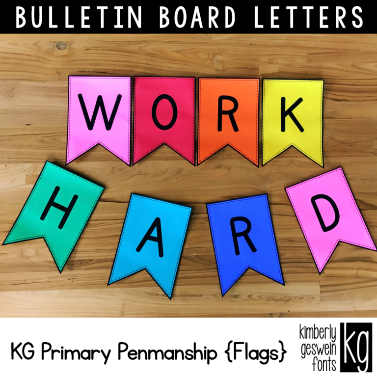 KG Primary Penmanship Flags Bulletin Board Letters Kimberly Geswein Fonts kg-primary-penmanship-flags-bulletin-board-letters-kimberly-geswein-fonts