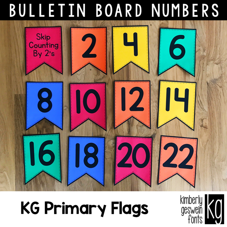 KG Primary Penmanship Flags Bulletin Board Numbers Kimberly Geswein Fonts KG Primary Penmanship Flags Bulletin Board Numbers Kimberly Geswein Fonts